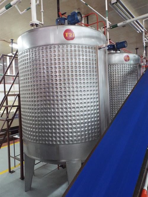 Azzini 4,500 Liter Stainless Steel Jacketed Mixing Tank | Processing ...